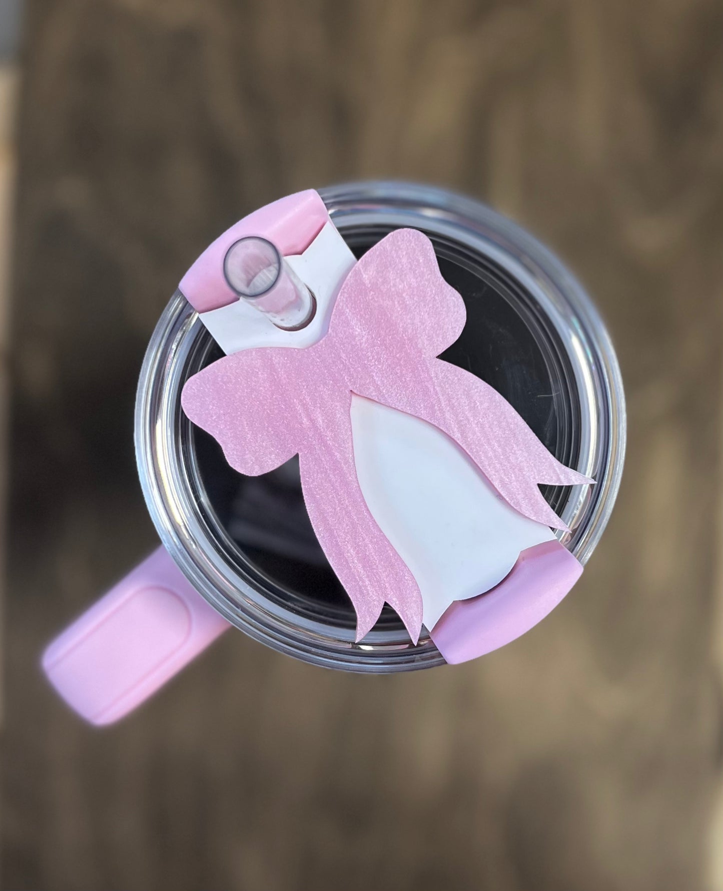 Pink bow Stanley topper – ashleysdesignswholesale